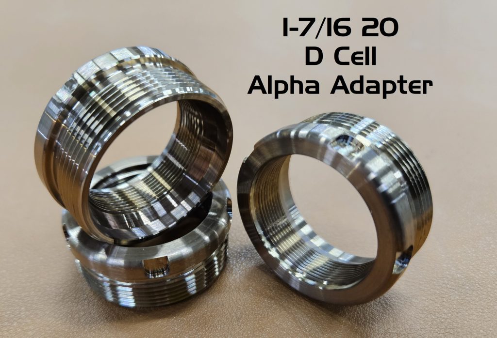 D Cell to Alpha Adapter